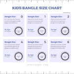 Bangle Size Chart in cm and inches by Wrist size